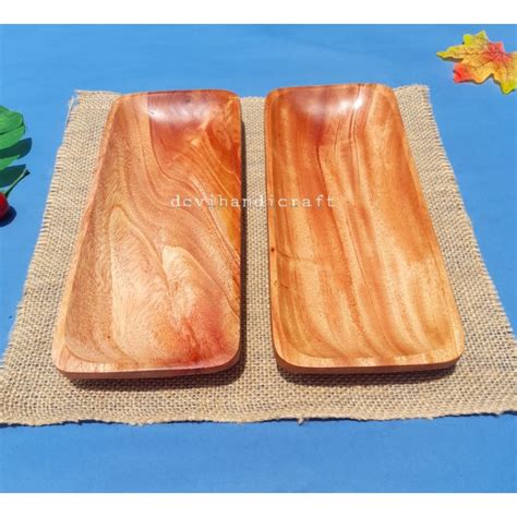 Jual Piring Sajipiring Kayu Sushisajipiring Persegi 10×25cm Kayu