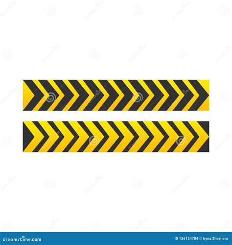 Caution Sign Arrow Yellow And Black Color The Hazard Warning For Text