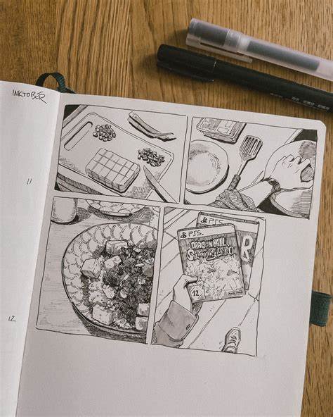 Inktober Days 11 12 Cooked Some Mapo Tofu On The 10th And Bought Dragonball Sparking Zero