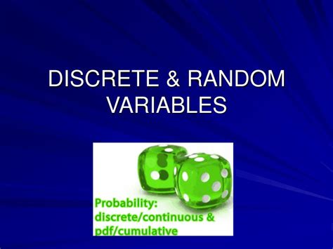 Ppt Discrete And Random Variables Powerpoint Presentation Free