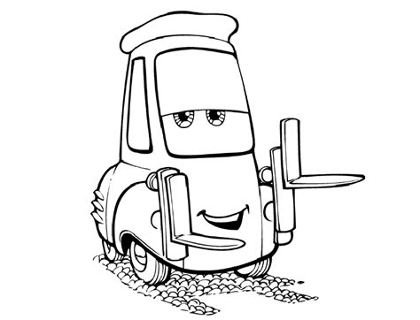 Dibujo Para Colorear De Guido De La Película Cars