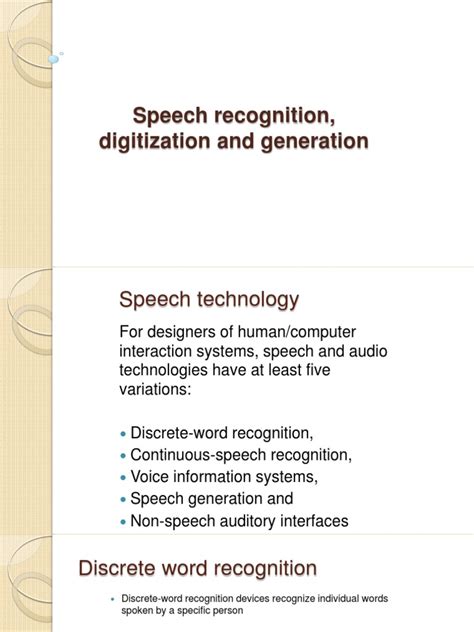 Pdf Speech Recognition Digitization Generation Dokumen Tips