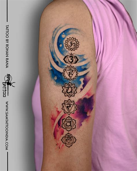 Colorful Chakra Tattoo Back Tattoos For Guys Tattoos For Guys Hand