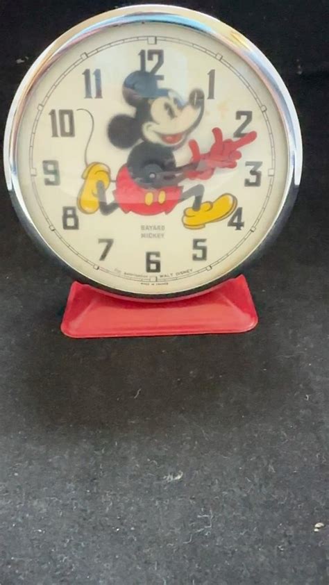 Vintage 1960s Bayard Disney Animated Micky Mouse Alarm Clock Ebay
