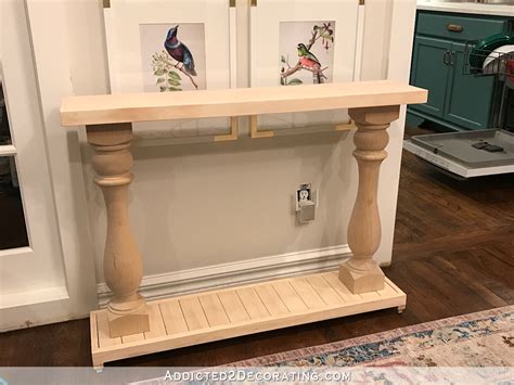 Very Simple Diy Console Table With Turned Wood Columns
