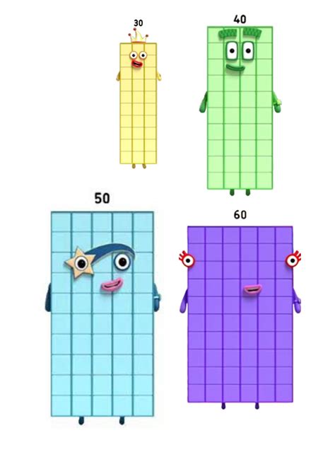 Numberblocks 0 20 And 3040506070809010 Coloring Page 0 10 Etsy