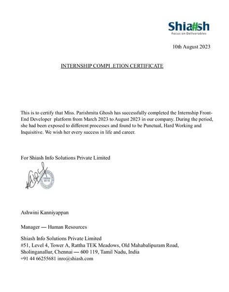 Parishmita Ghosh On Linkedin Intern