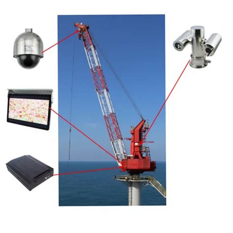 Crane Waterproof Cctv Camera Alarming System For Offshore Marine Oil