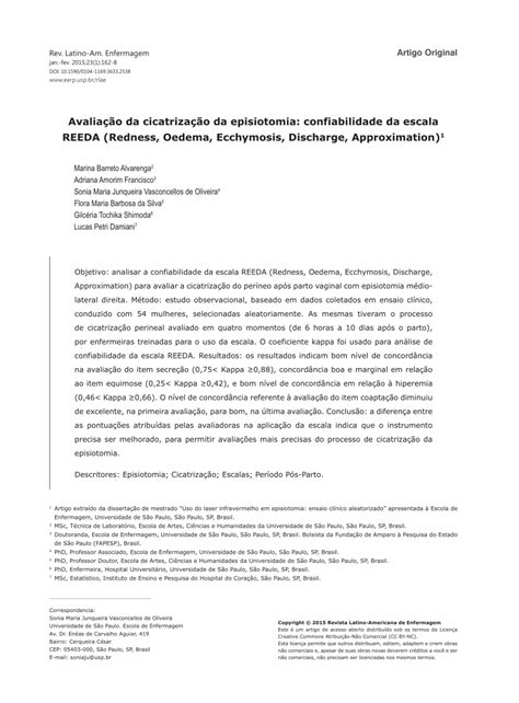 Pdf Episiotomy Healing Assessment Redness Oedema Ecchymosis