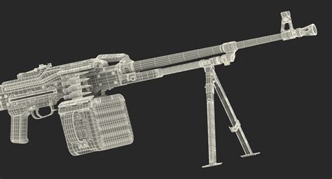 Russian Machine Gun Pkm 3d Model 79 Max 3ds C4d Fbx Ma Obj