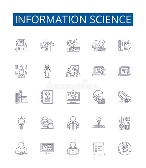 Information Science Line Icons Signs Set Design Collection Of