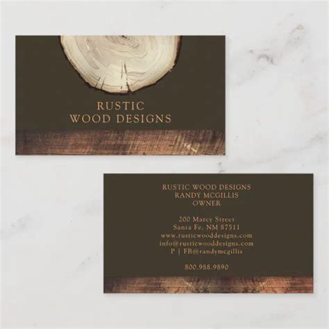 Rustic Wood Woodworker Carpenter Business Card Zazzle