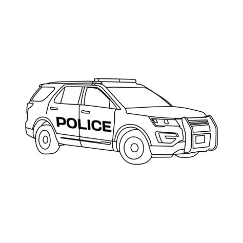 Police Car Drawing With Color