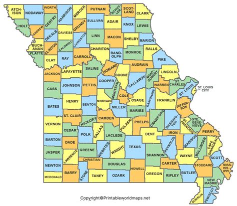 View The Labeled Map Of Missouri With Capital And Cities