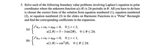 Solved Solve Each Of The Following Boundary Value Problems