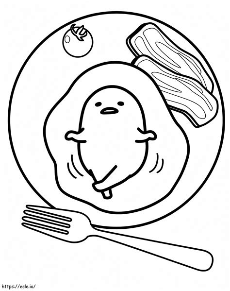 Cute Gudetama Coloring Page