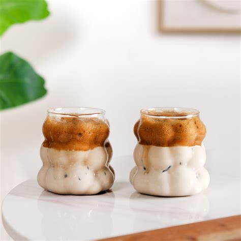 Bubble Cloud Glass Set Of 2 400ml Online Premium Tumbler Nestasia