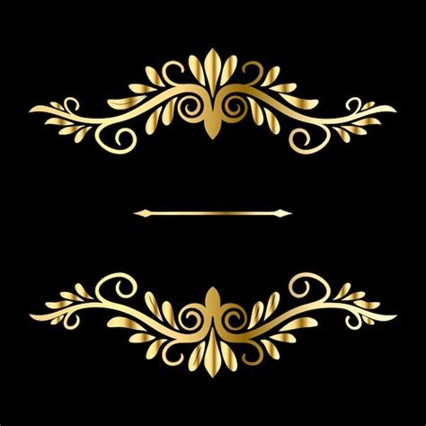 Luxurious Botanical Frameset Vintage Curves Amp Rococo Patterns For Shape Design Elegance