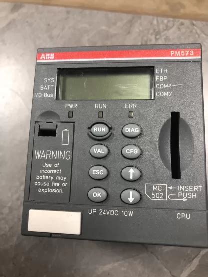 Pm573 Eth Abb Plc Main Module Originally Disassembled Fully Functional Longi