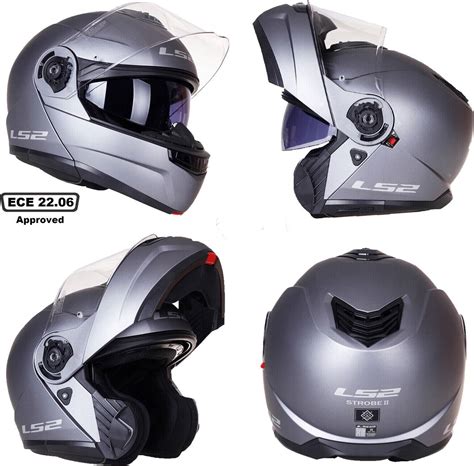 Ls2 Ff908 Strobe Ii Ece2206 Flip Up Motorcycle Crash Helmet Scooter