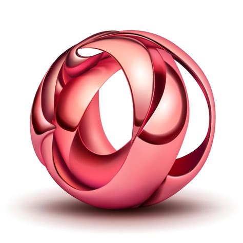 Premium Vector Abstract Figure Made Of Red Plates Curved And Intertwined In The Form Of A