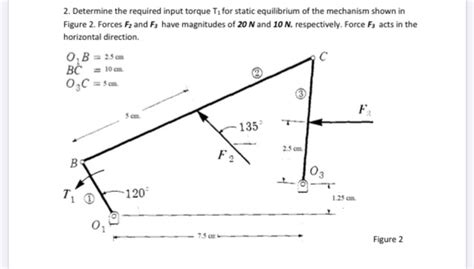 Determine The Required Input Torque T For Static Chegg