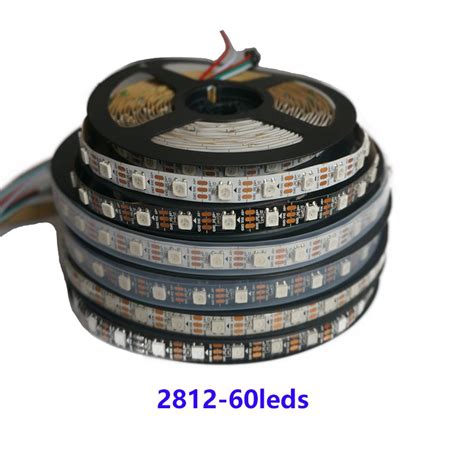 Jual WS2812B WS2812 Led Strip Individually Addressable Smart RGB Black White PCB Waterproof
