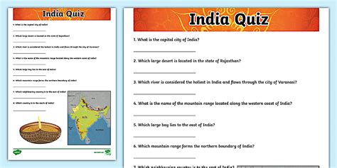 India Map Quiz Creat De Profesori Twinkl
