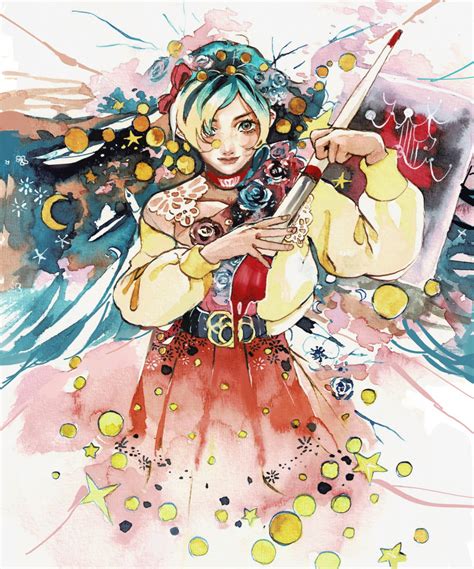 Safebooru 1girl Absurdres Belt Blue Hair Bow Circle Commentary