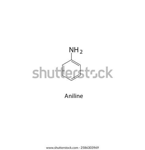 Aniline Skeletal Structurearomatic Amine Compound Schematic Stock Vector Royalty Free