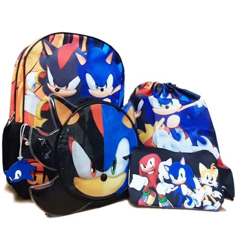 Sonic The Hedgehog Accessories Sonic The Hedgehog Backpack Set 5pc