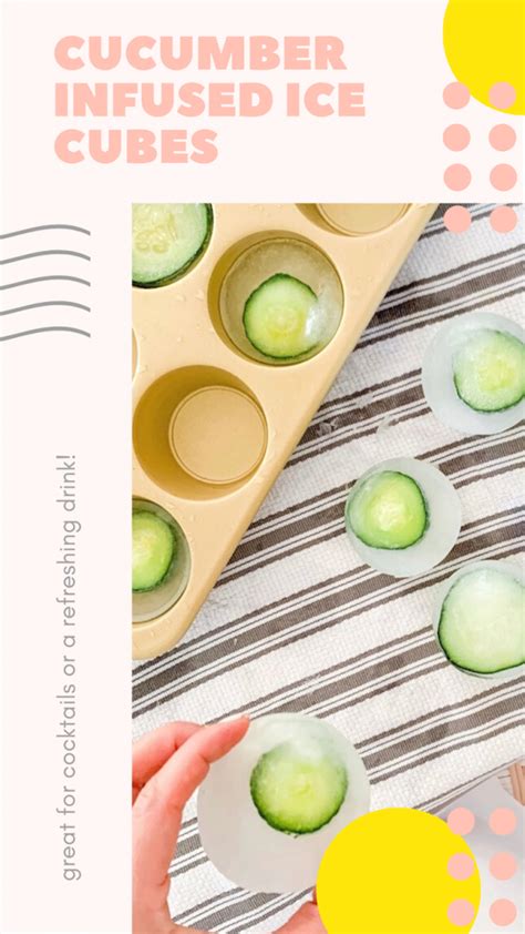 Cucumber Flavored Ice Cubes Shining On Design