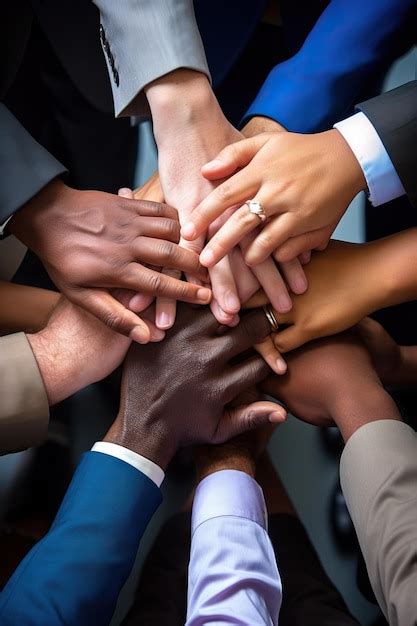 Premium Photo A Diverse Group Of Business People Forming A Circle