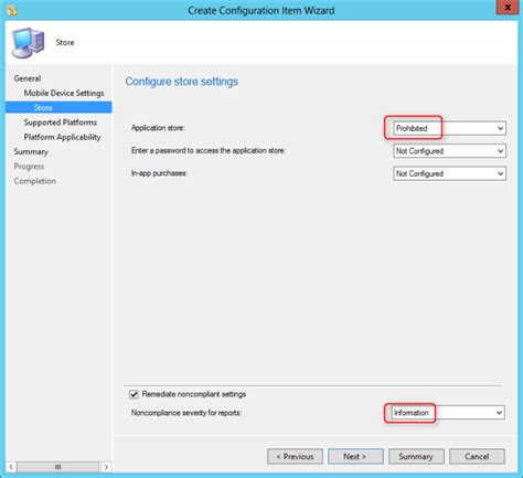 Create Compliance Settings For Mobile Devices In SCCM