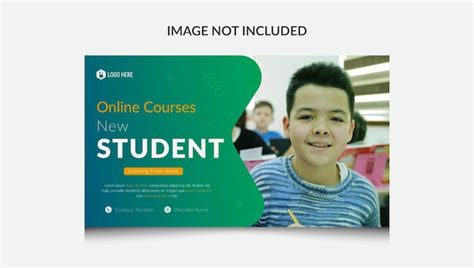 Premium Vector Web Banner Template For Education Banner Social Media