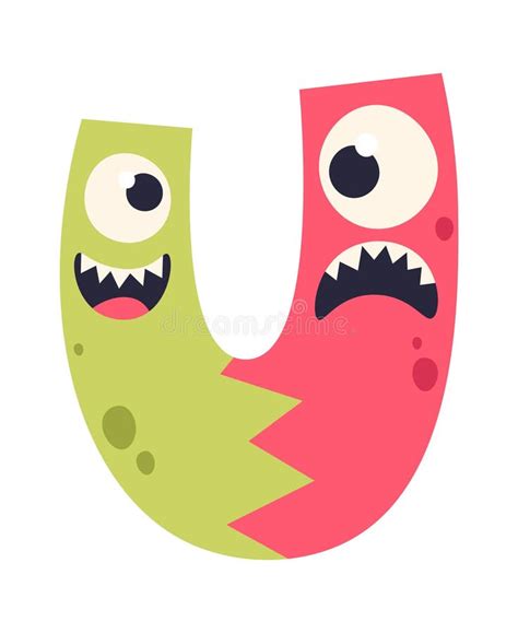 Monster Alphabet U Letter Stock Vector Illustration Of Font