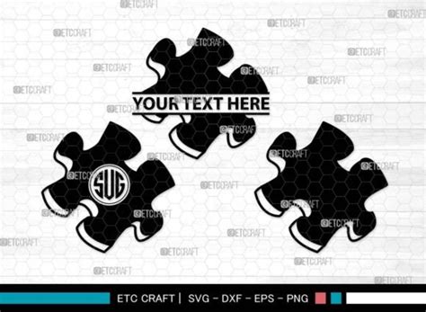 Puzzle Monogram Puzzle Piece Silhouette Graphic By Pixel Elites