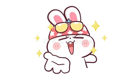 Animated Rabbit Begging White Background Stock Video Video Of