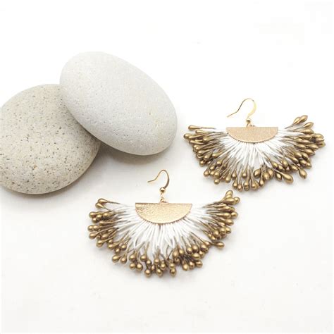 Firework Tassel Fringe Earrings Gold Bungalowblonde