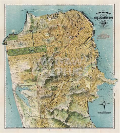 Map Of San Francisco California 1912 San Francisco Map Old Maps