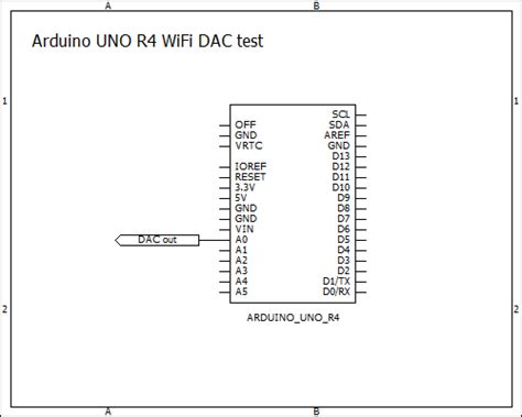 まずテストとしてDAC out A0 に分解能10bitで1023の値で出力してみます次のスケッチを書きコンパイル書き込みをします