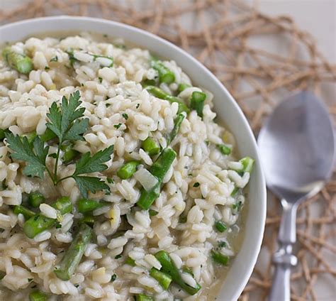 Lemony Asparagus Risotto Vegetarian Recipe By