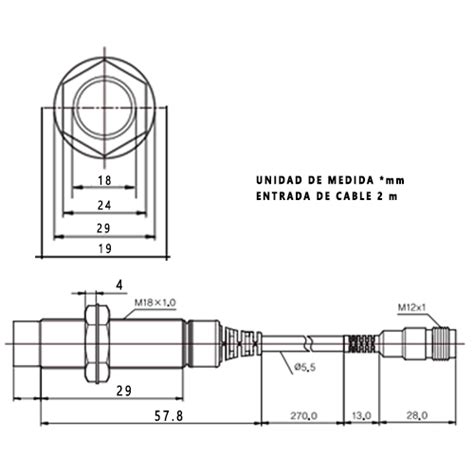 Sensor Inductivo 18mm Sensado 5mm Raso No 90 250vca 2 Hilos
