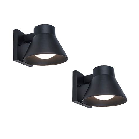 Project Source 2 Pack 4 76 In H Matte Black Dark Sky Integrated Led