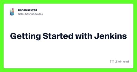 Zishan Sayyed On Linkedin Getting Started With Jenkins 😃