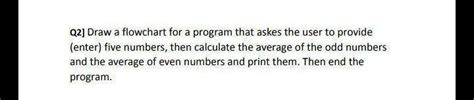 Solved Q Draw A Flowchart For A Program That Askes The Chegg Com