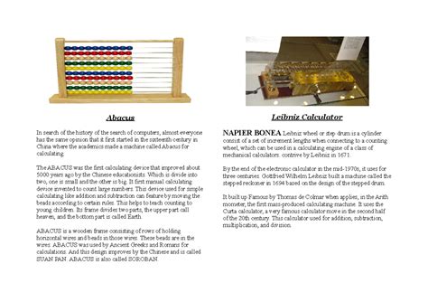 Abacus The Abacus Was The First Calculating Device That Improved