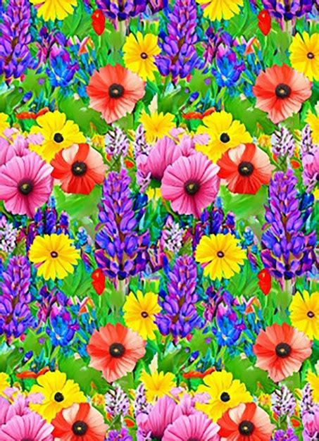 Premium Photo Seamless Floral Pattern Portrait Background