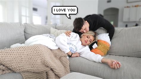 Pretending Im Sleeping To See My Boyfriends Reaction ️ Youtube
