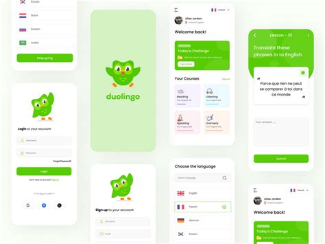 Duolingo Language Learning Redesign By Attiqanaz603 ~ Epicpxls